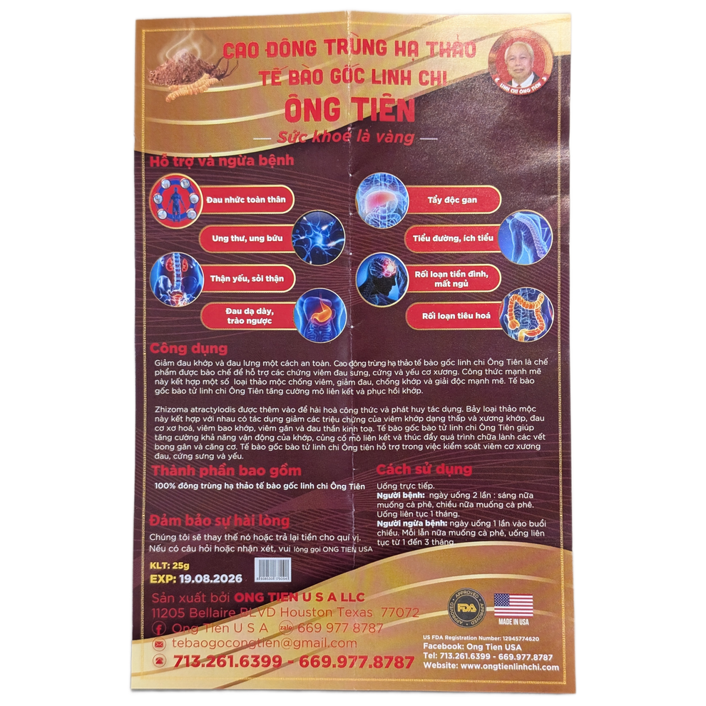 Cao Xương Khớp – Ong Tien Linh Chi